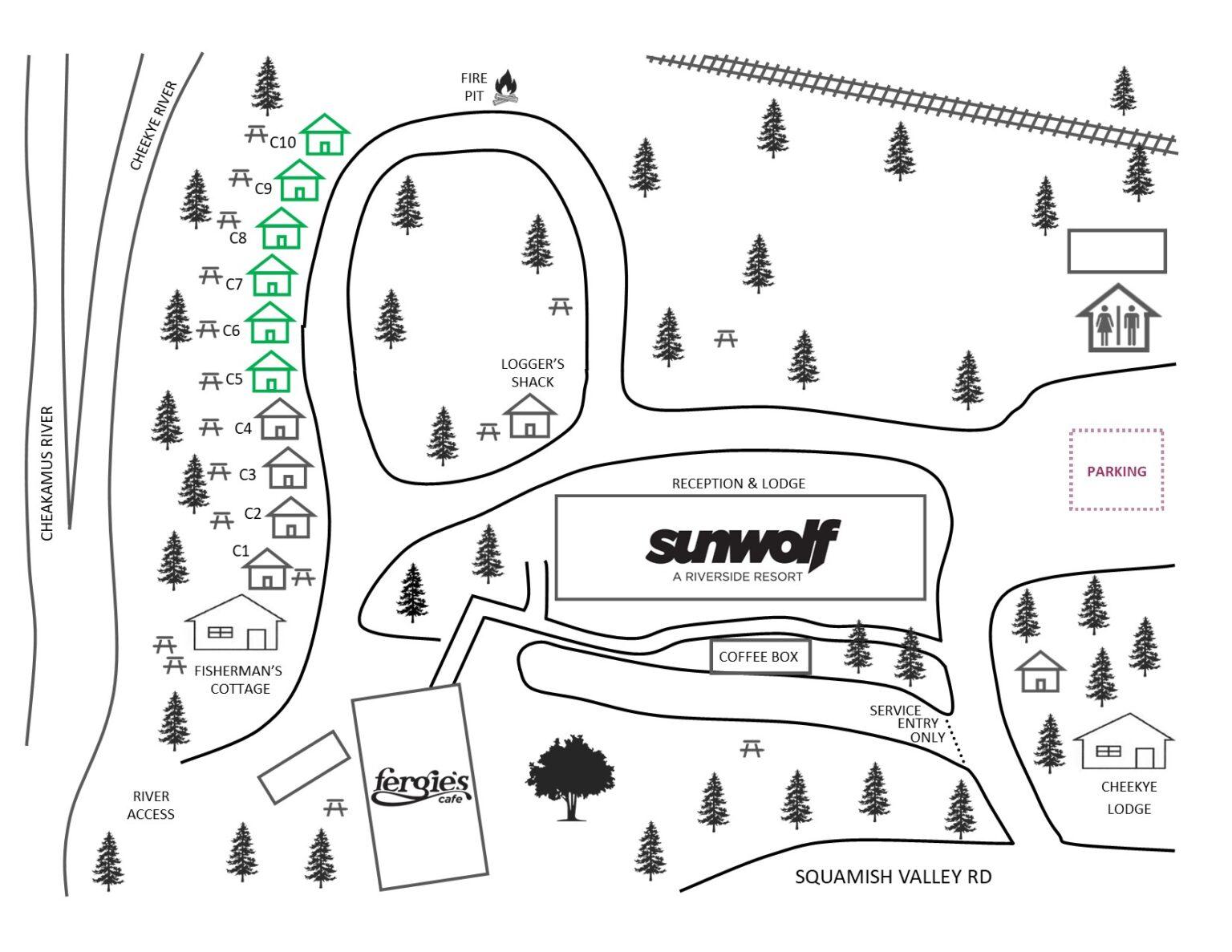 Riverside Cabins - Sunwolf Riverside Resort